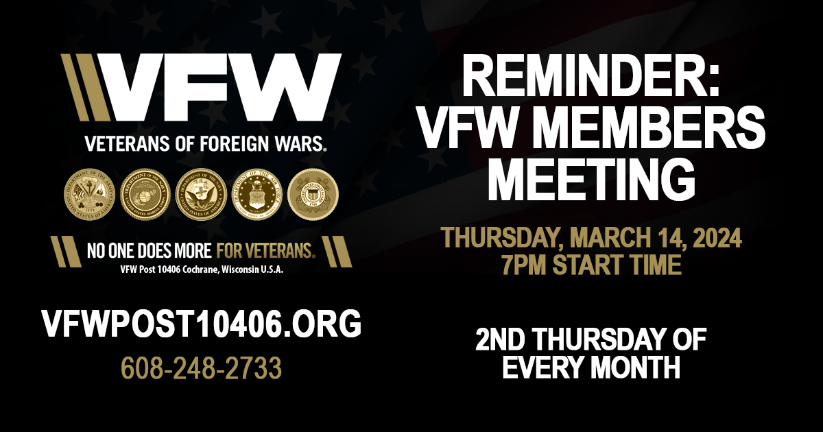 VFW Post 10406 - Cochrane, Wisconsin USA